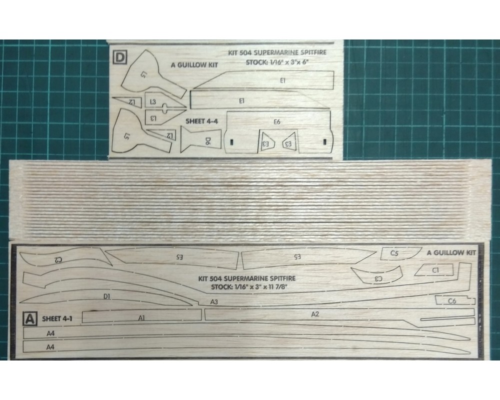 Supermarine MK-1 Spitfire Balsa kit