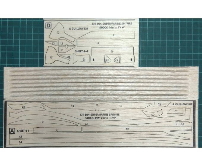 Supermarine MK-1 Spitfire Balsa kit