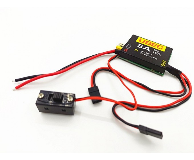 UBEC-8A BEC DUAL UBEC 8A/16A 5.2V/6.0V/7.4V/8.4V 2S-8S 6-36V Servo ...