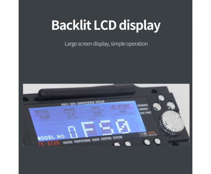 Flysky FS-GT3B Receiver 2.4G 3CH Radio Model Remote Control