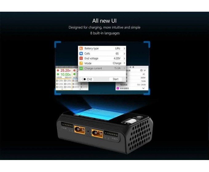 ToolkitRC M6D V3 500W 15A DC Dual Channel Smart Charger