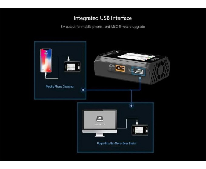 ToolkitRC M6D V3 500W 15A DC Dual Channel Smart Charger